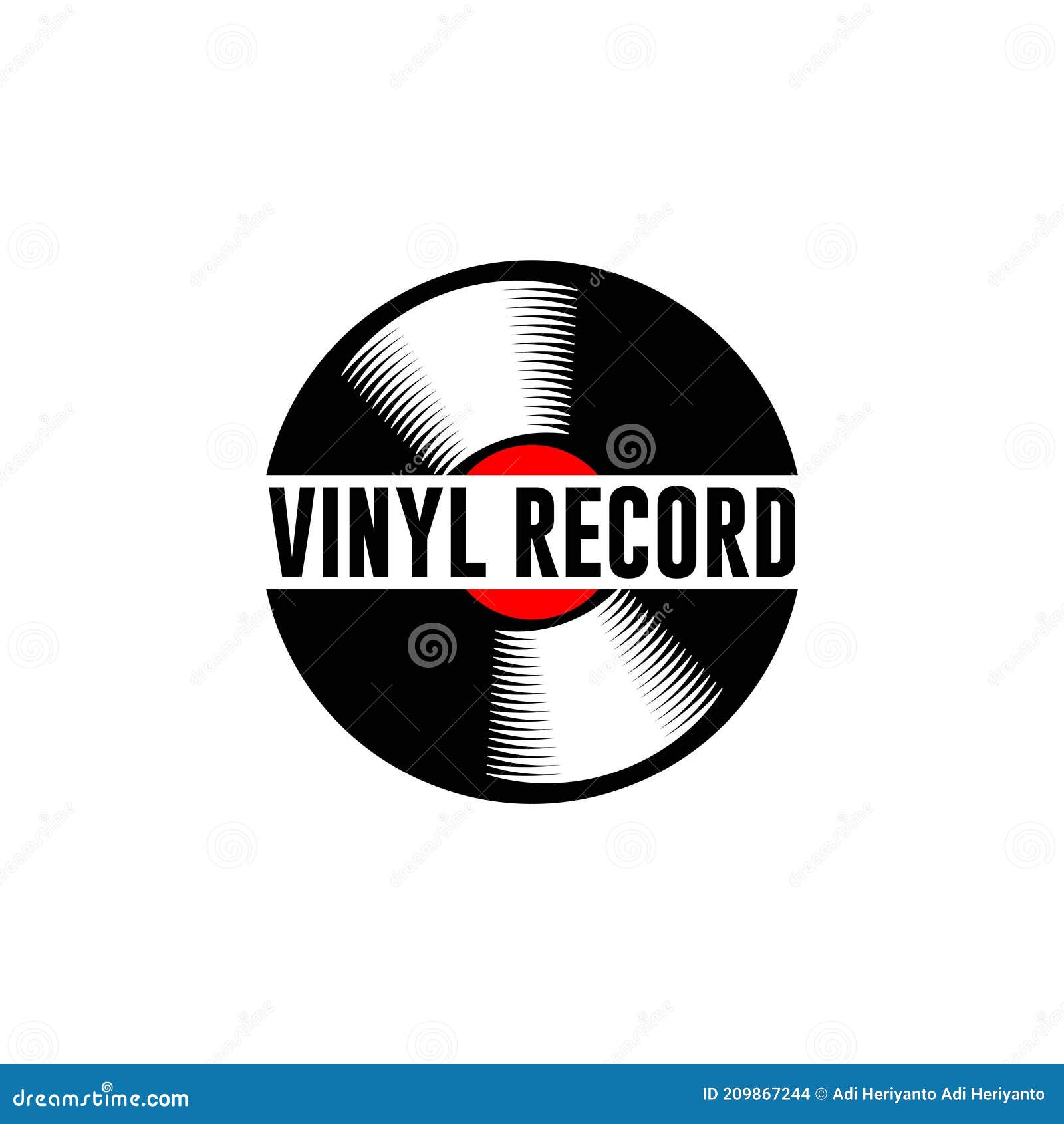 Music Logo Template. Musical Note and Vinyl Record Stock Vector ...