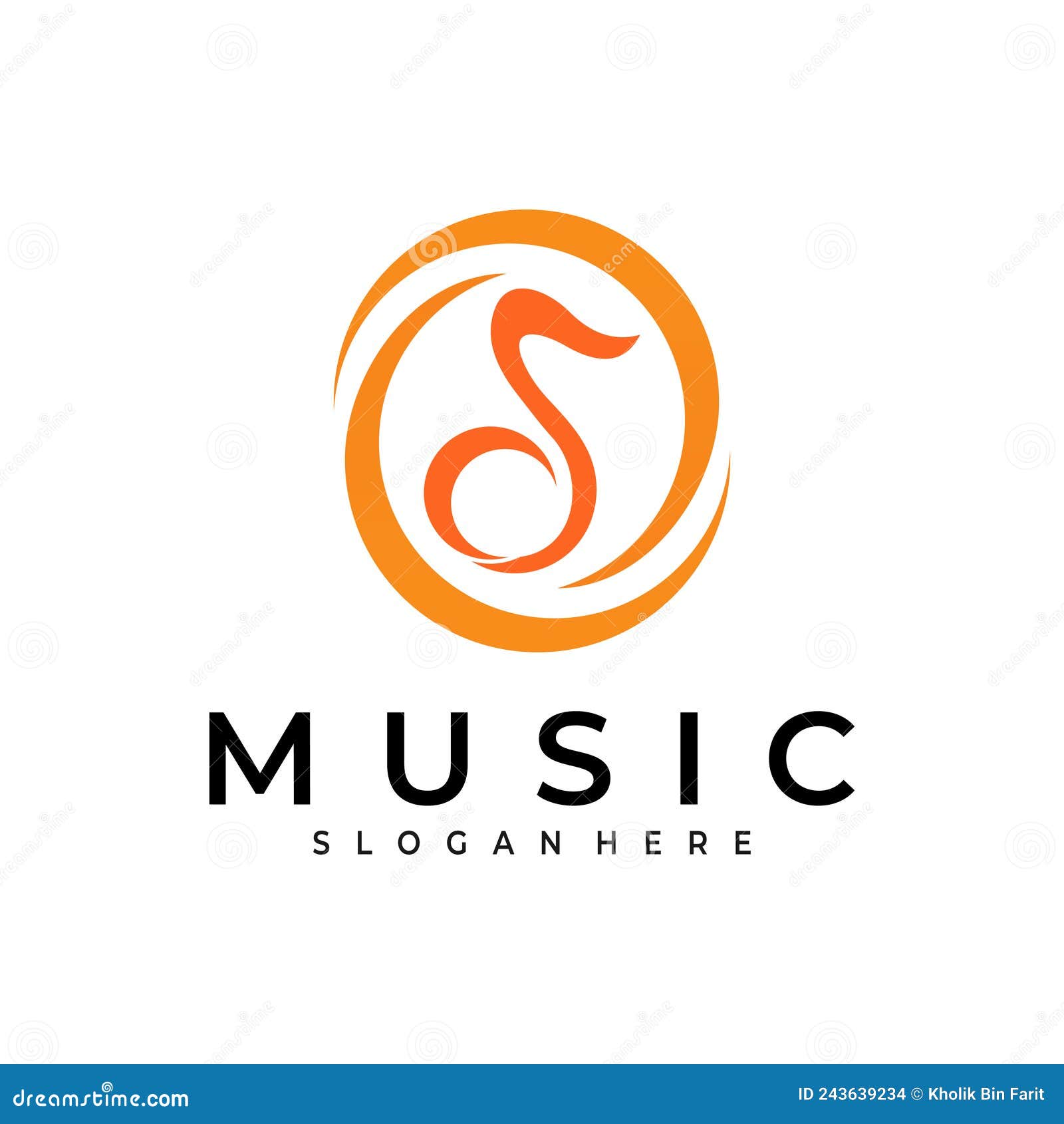 Music Logo Vector Design Template Stock Vector - Illustration of modern ...