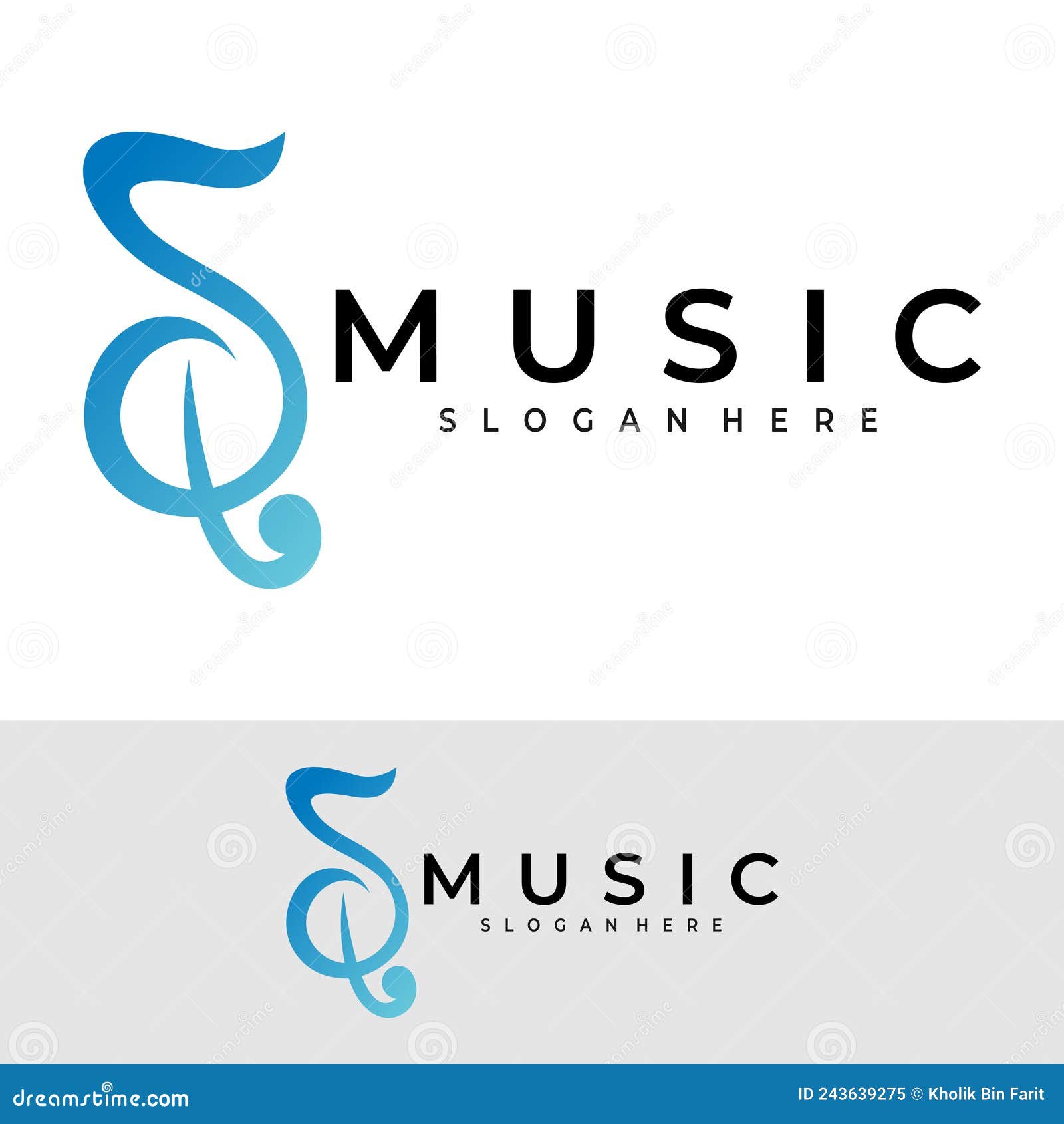 Music Logo Vector Design Template Stock Vector - Illustration of modern ...