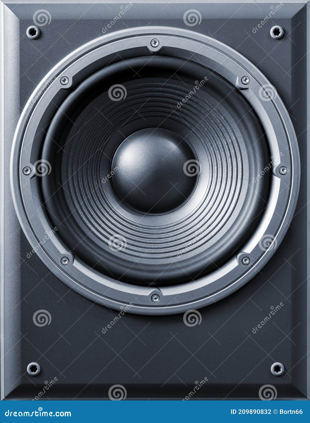 Music Loudspeakers. Subwoofer Stock Photo - Image of black, vibration ...