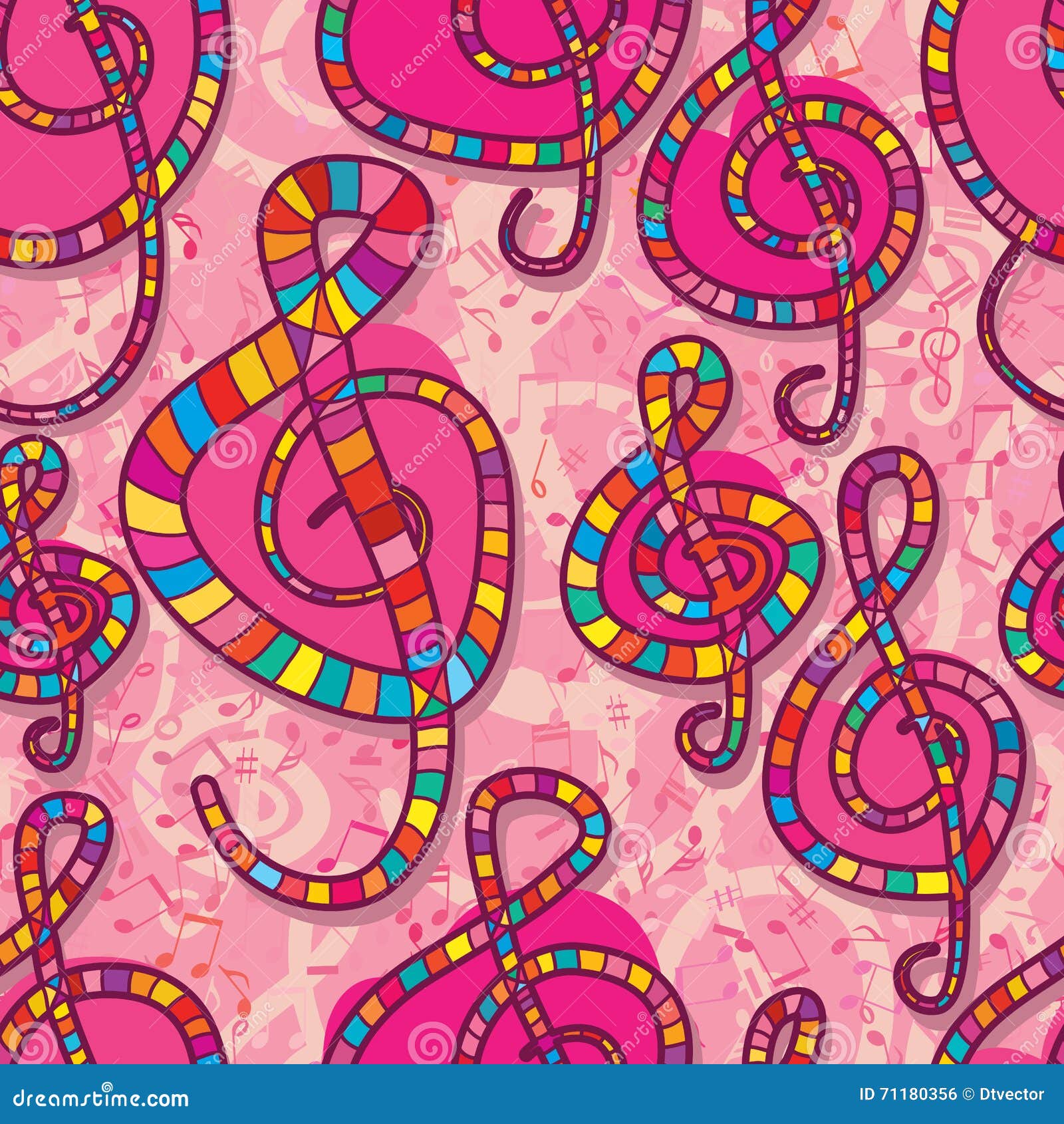 Music Note Repeating Stock Illustrations – 428 Music Note Repeating ...