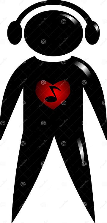 Music lover stock vector. Illustration of addicted, human - 14060228