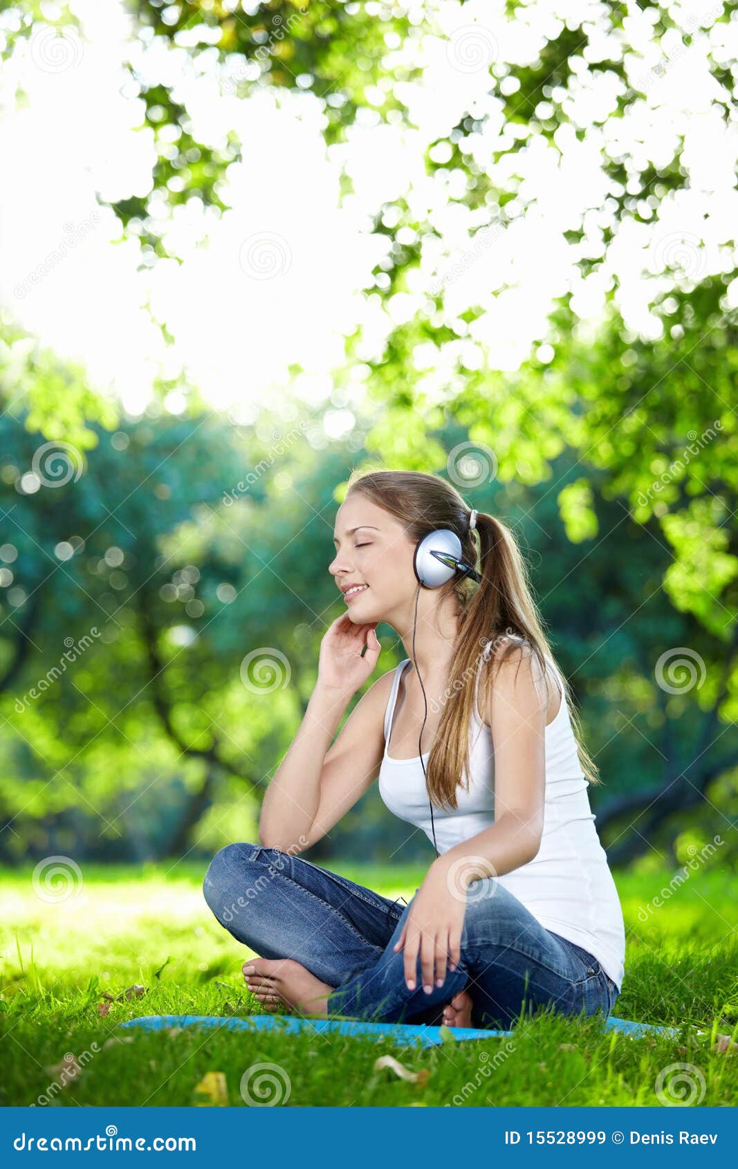 Music lover stock image. Image of headphones, nature - 15528999