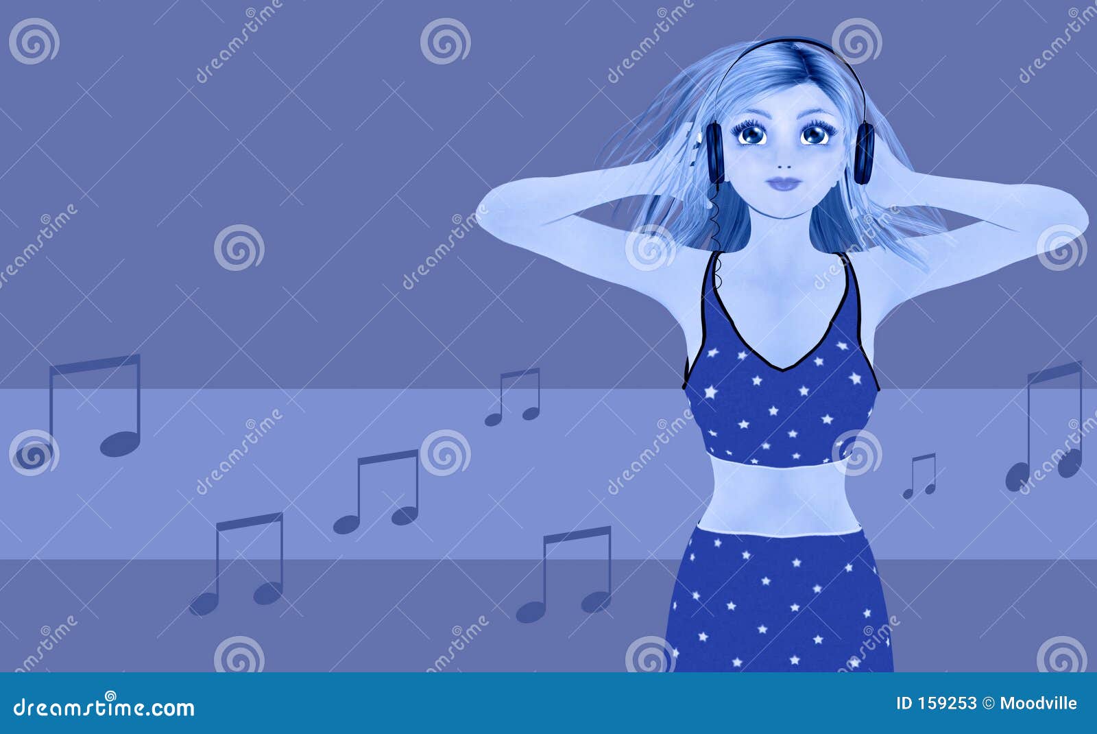 Music lover stock illustration. Illustration of music, drawing - 159253