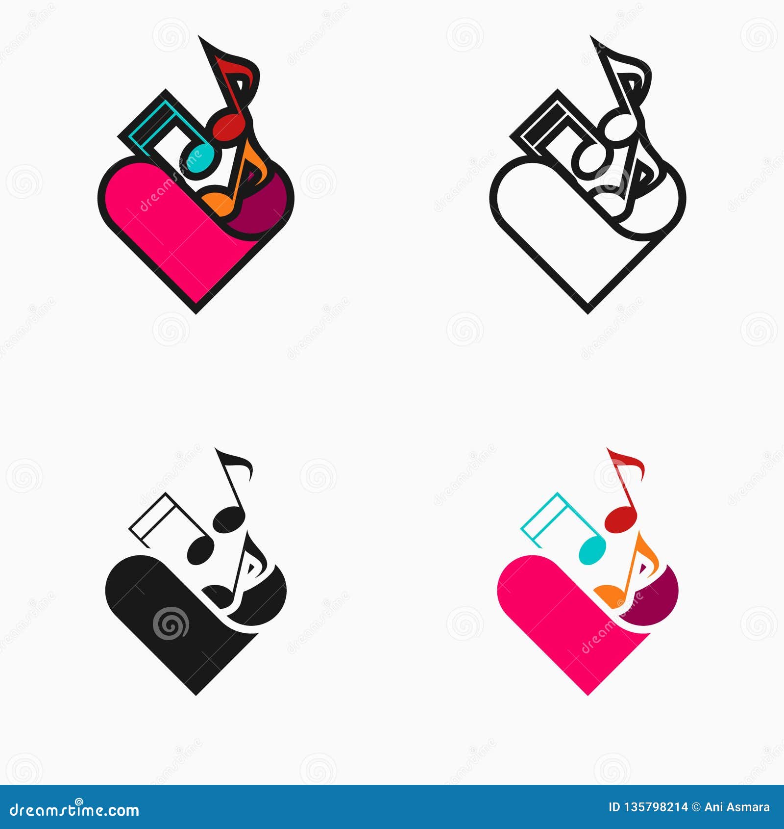 Music Lover Icon, Symbol or Logo Stock Vector - Illustration of health ...