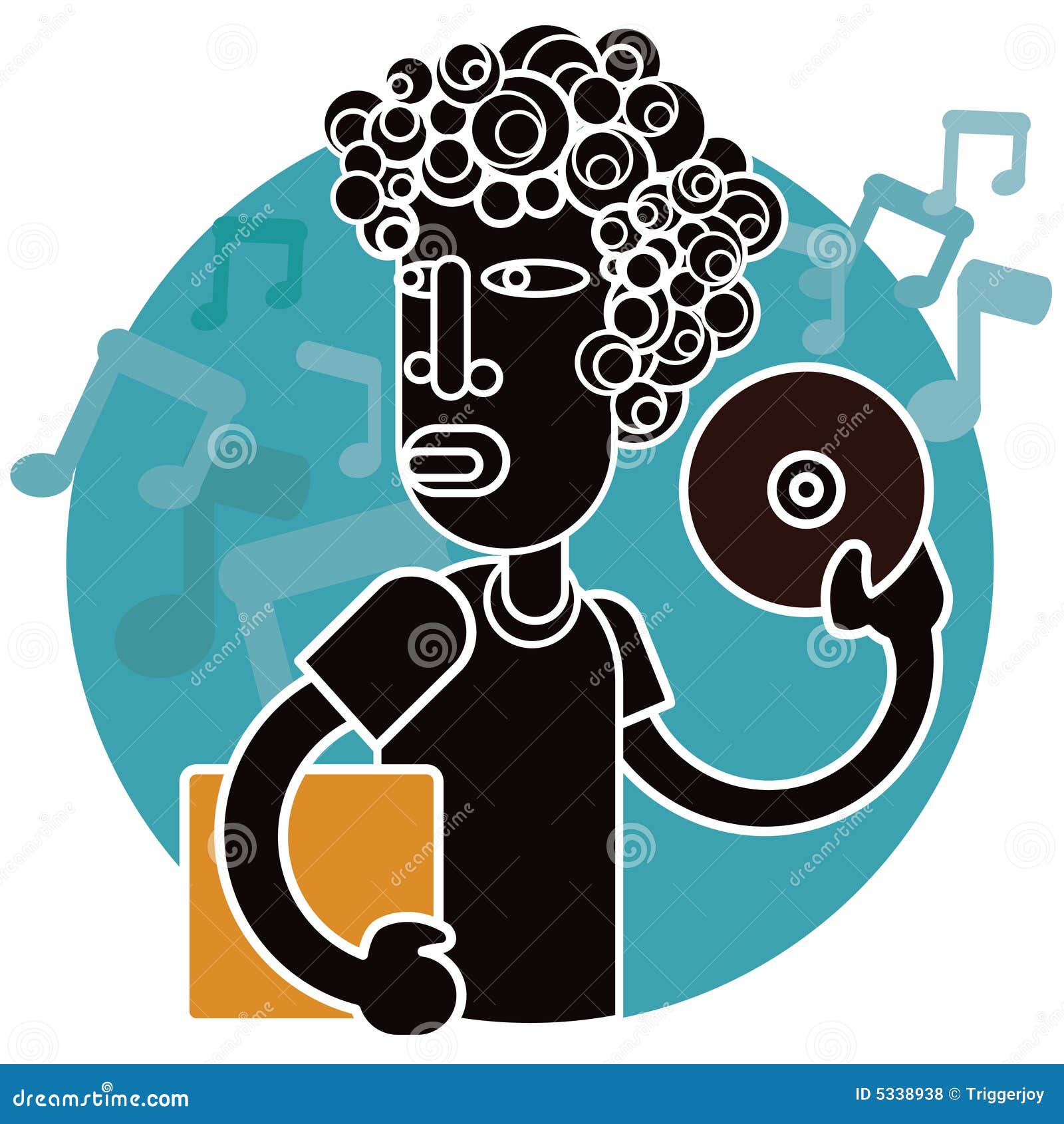 Music man 1 stock illustration. Illustration of cartoon - 5338938