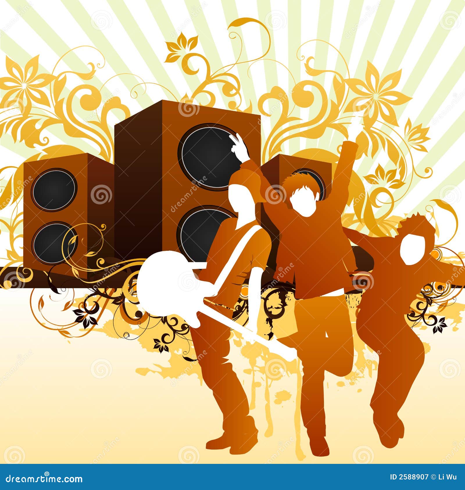 Music man stock vector. Illustration of young, active - 2588907