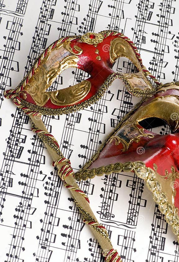 Music Mask 1 stock photo. Image of paper, painted, aged - 1696898