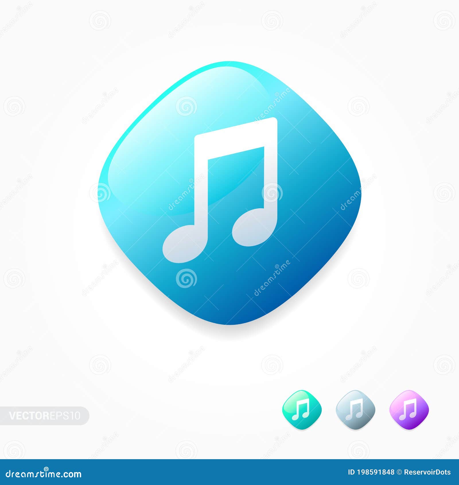 Music & Media Icon stock vector. Illustration of green - 198591848