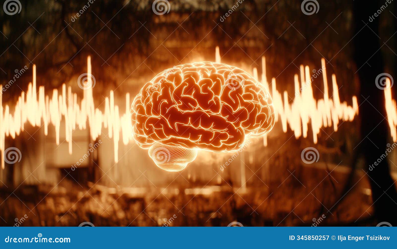 Music and Memory Improvement a Burning Orange Synthwave Brain with ...