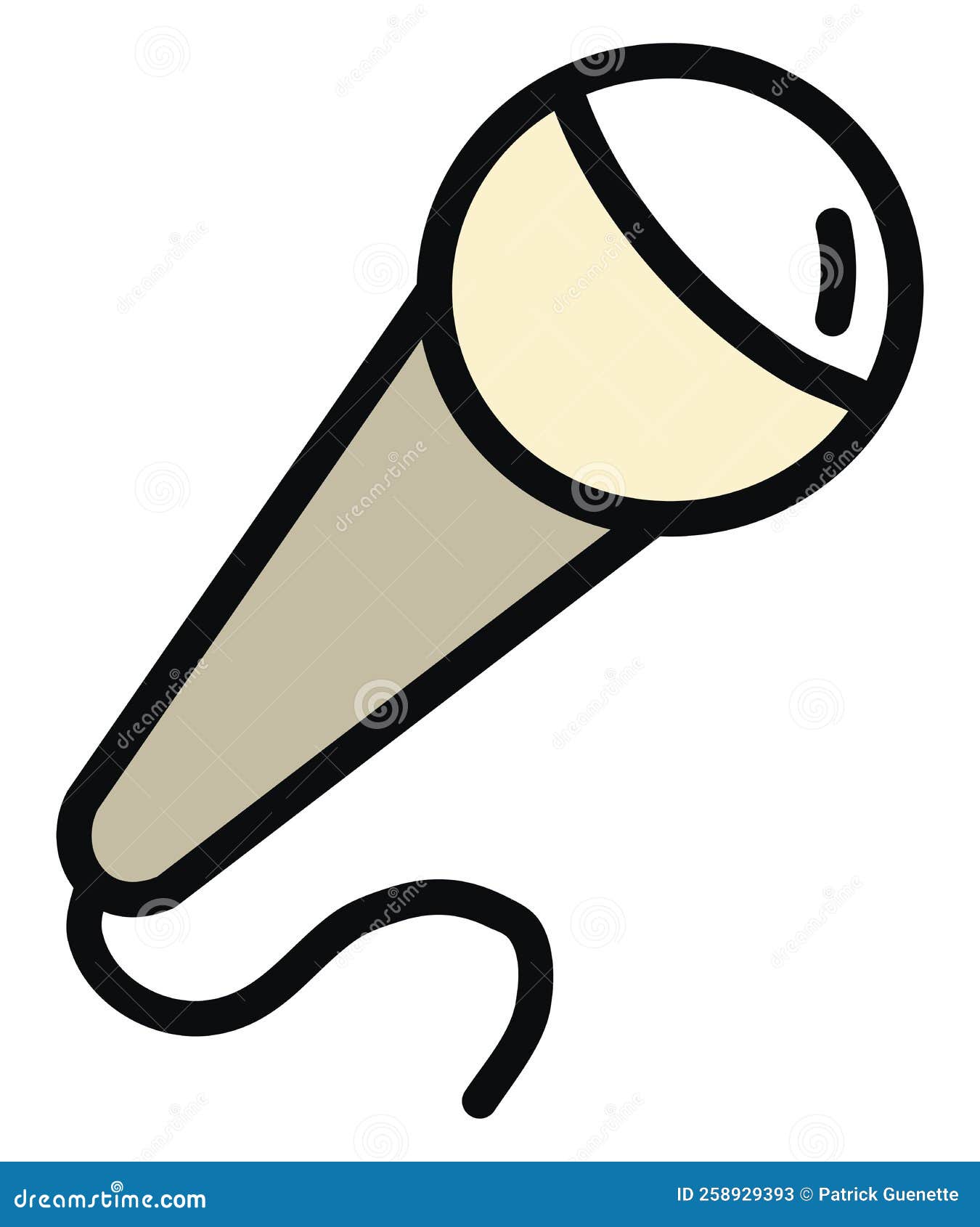 Music microphone, icon stock vector. Illustration of audio - 258929393