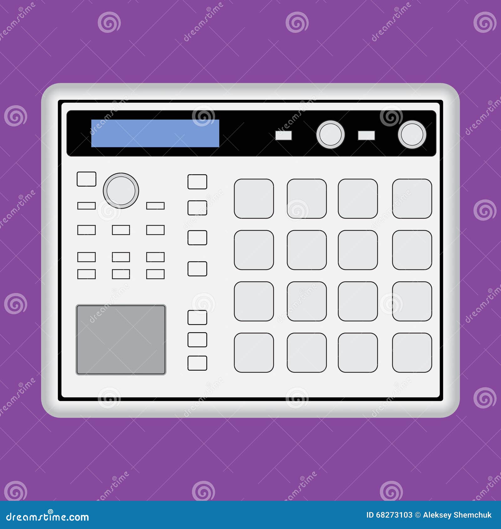 Music Midi Production Center Sampler Sequencer Drum Machine Icon. Stock ...