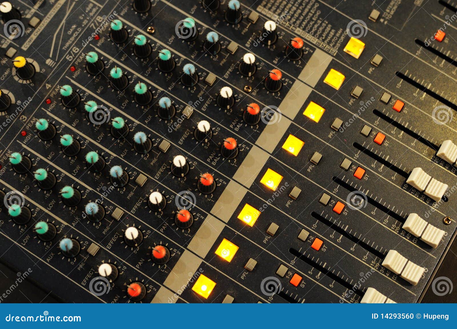 Music mixer stock photo. Image of equipment, control - 14293560