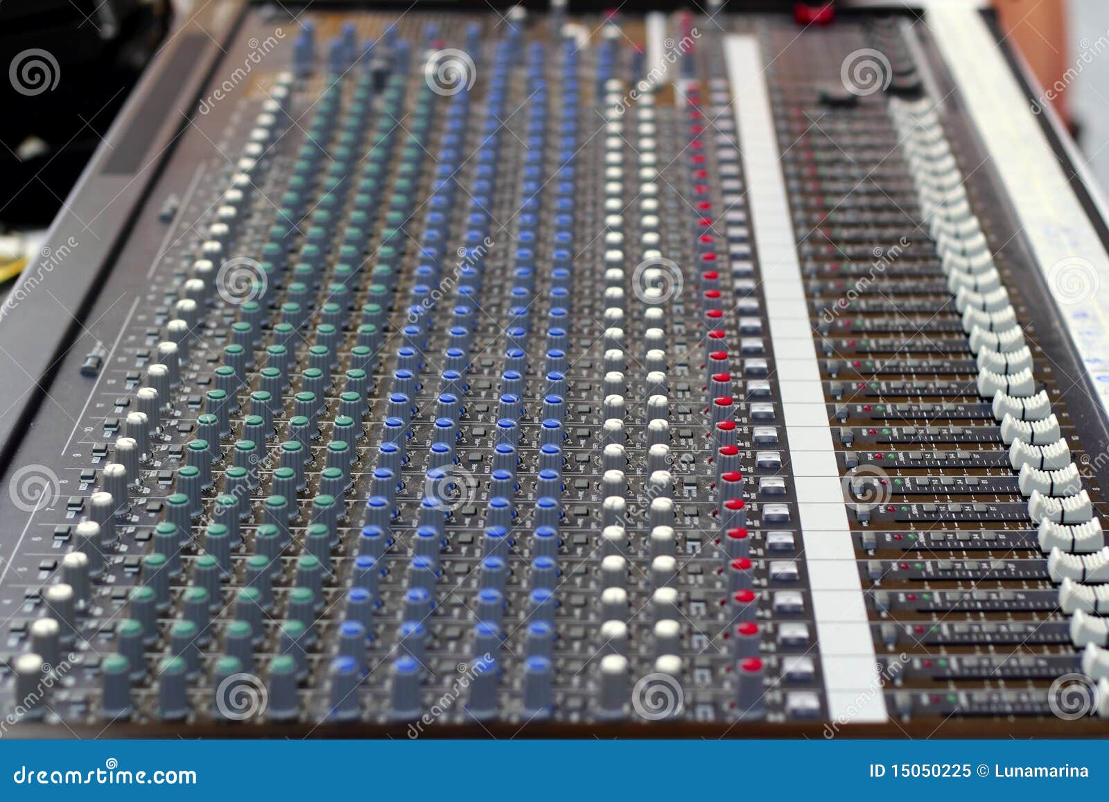Music Mixer Control Button Perspective Stock Image - Image of ...