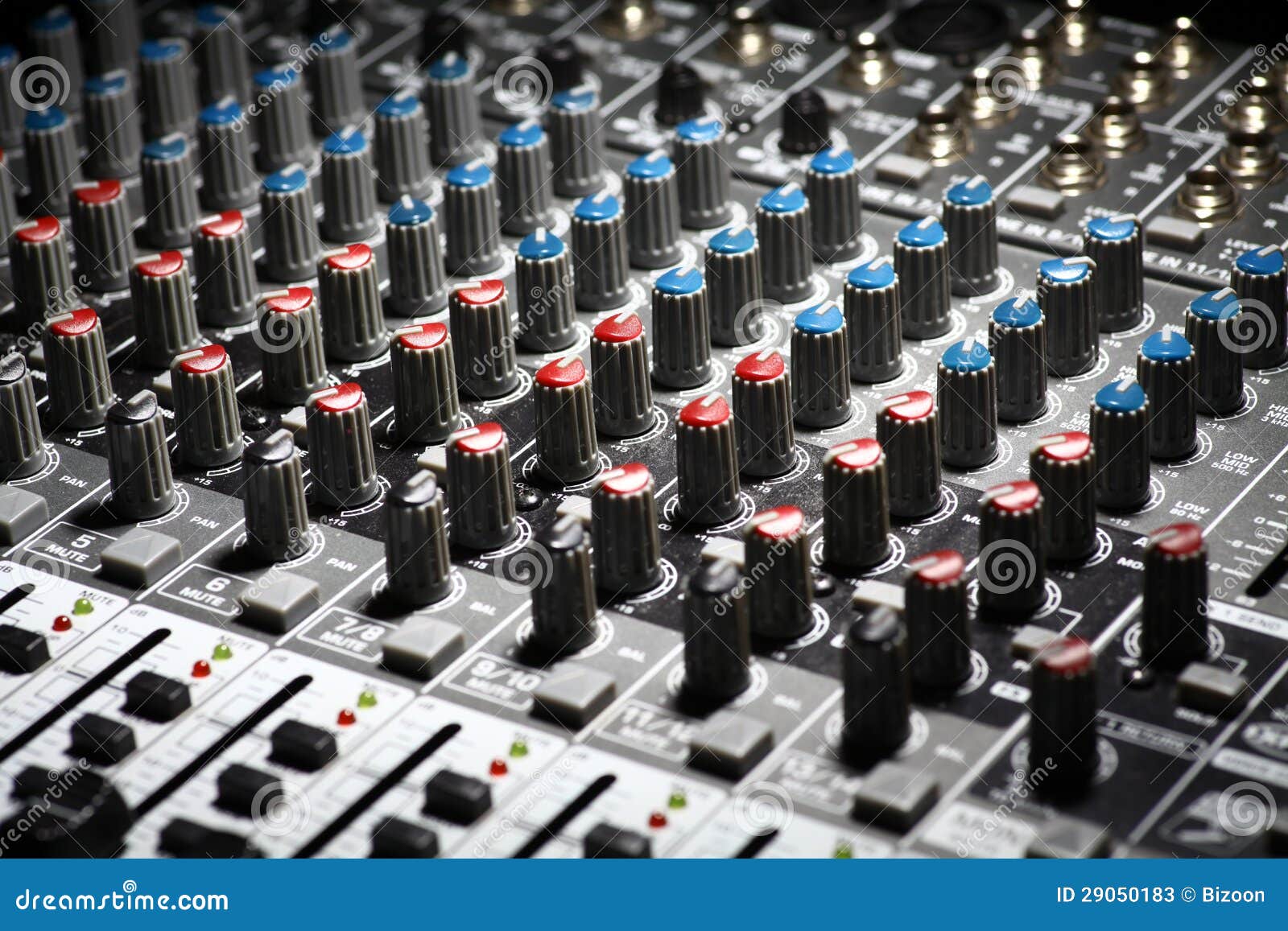 Music mixer desk stock image. Image of mixing, media - 29050183