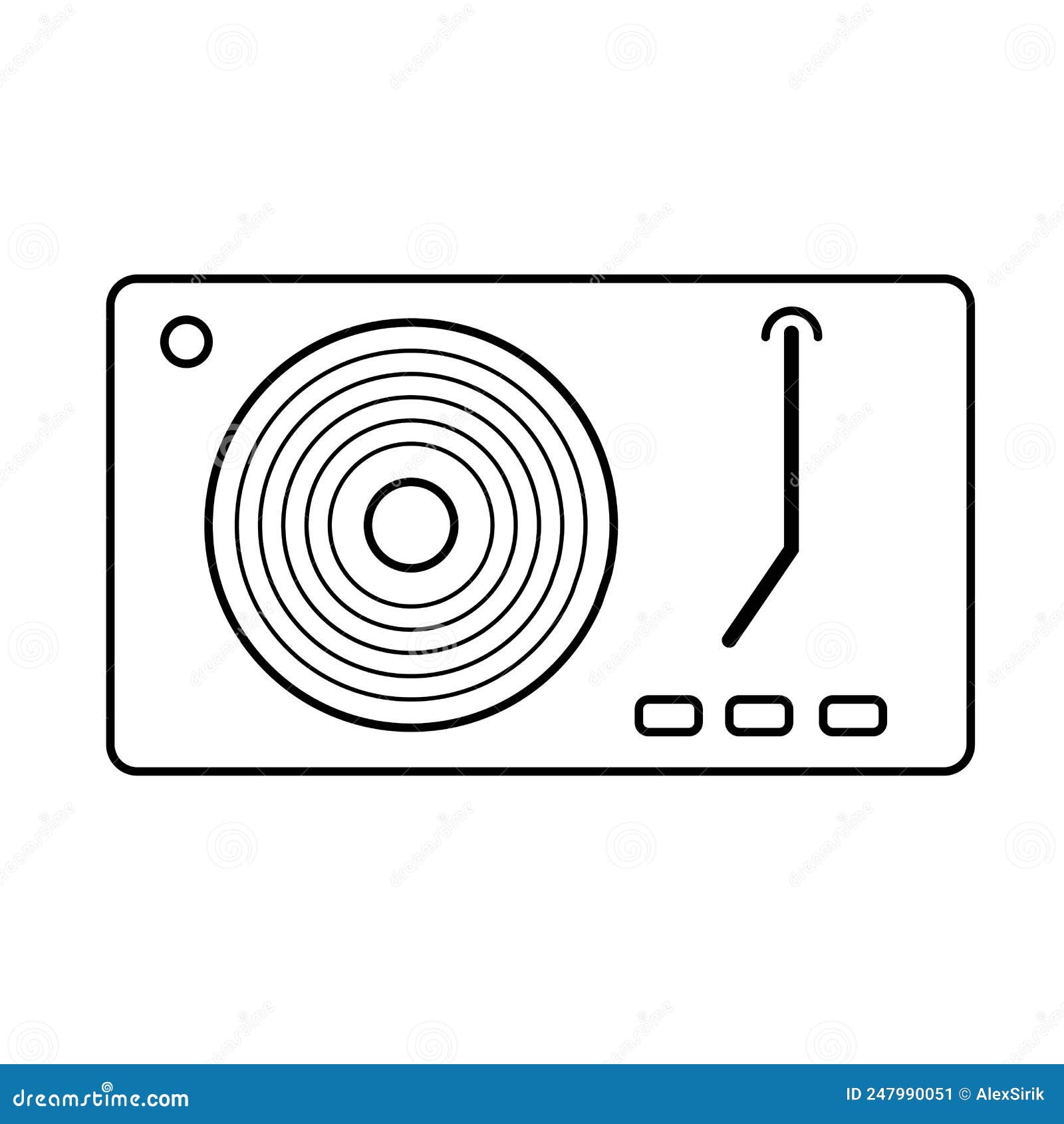 Music Mixer Desk Icon. Dj S Workplace Stock Vector - Illustration of ...