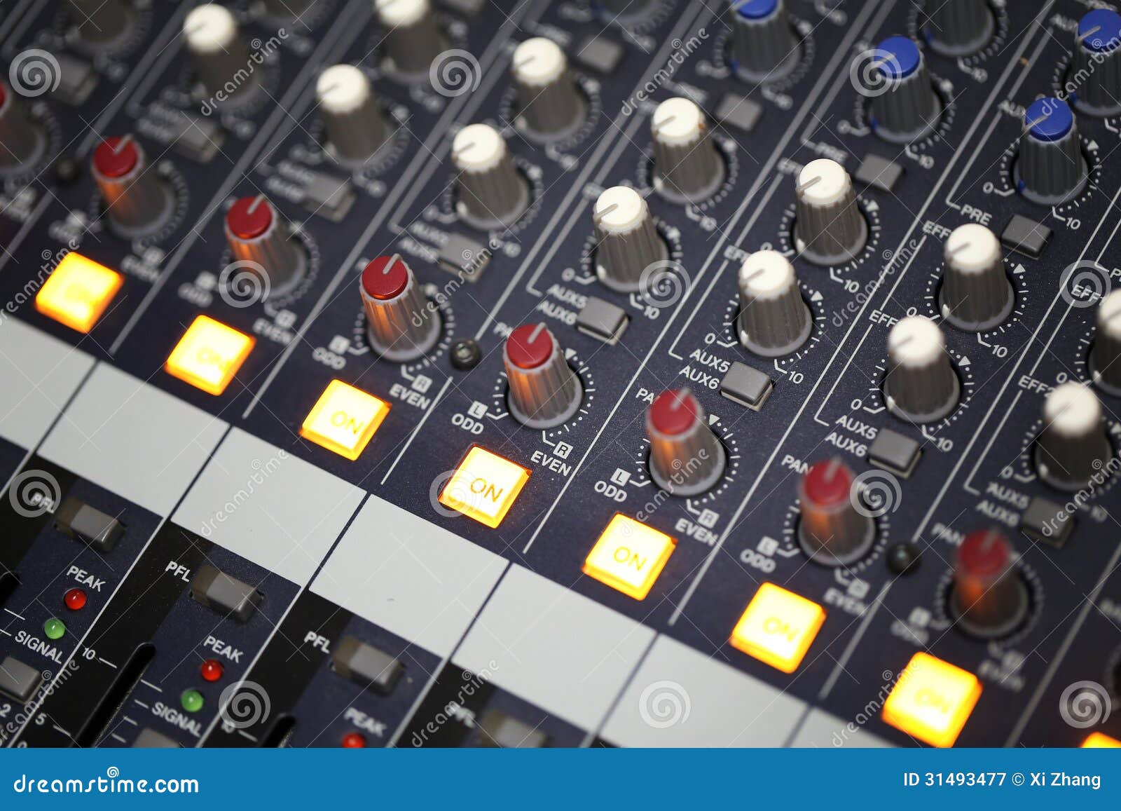 Music mixer stock image. Image of studio, levels, volume - 31493477