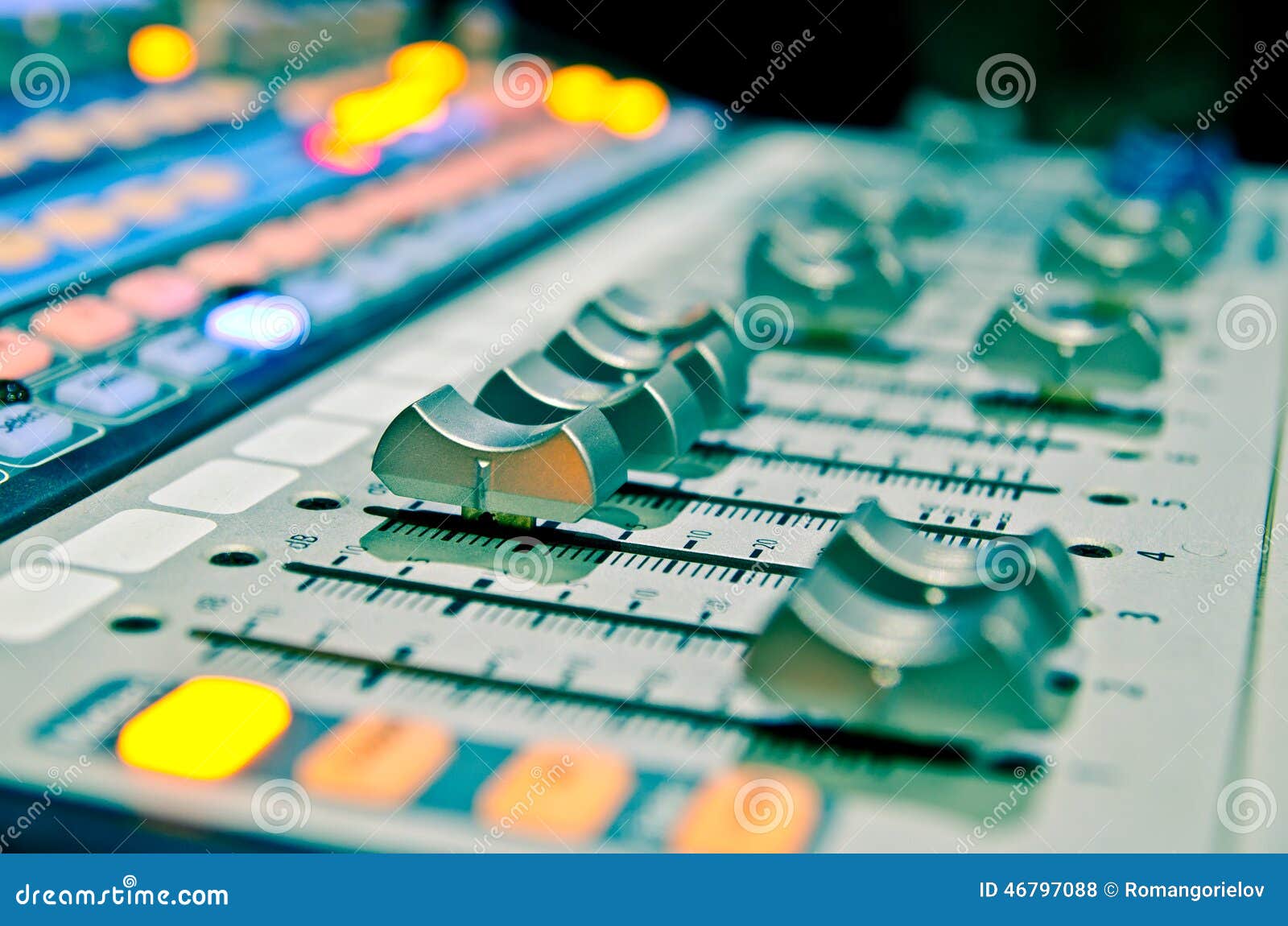 Music mixer stock photo. Image of electronic, panel, buttons - 46797088