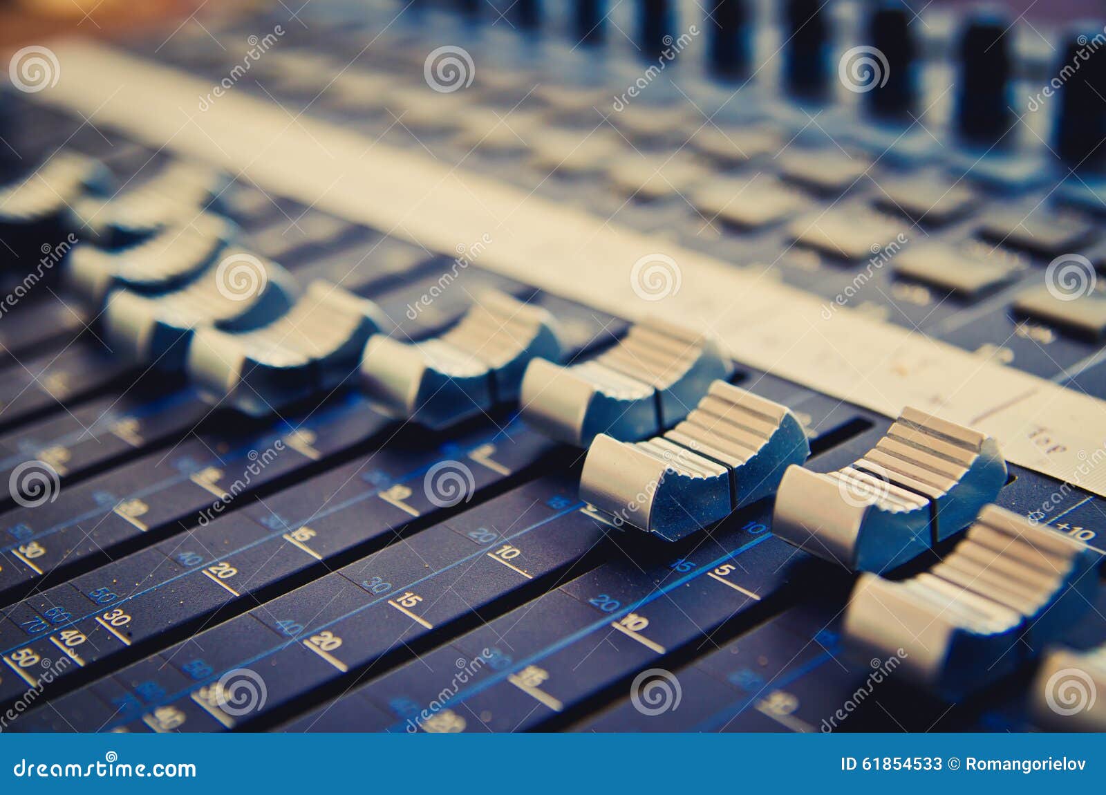 Music mixer stock image. Image of panel, music, macro - 61854533