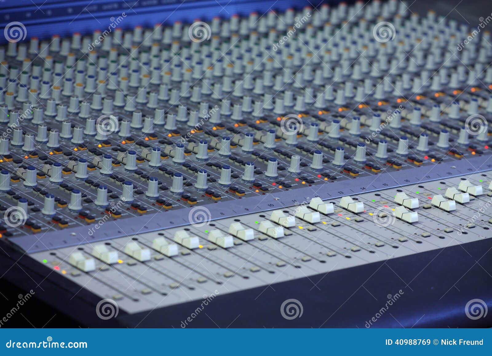 Music mixing console stock image. Image of equipment - 40988769