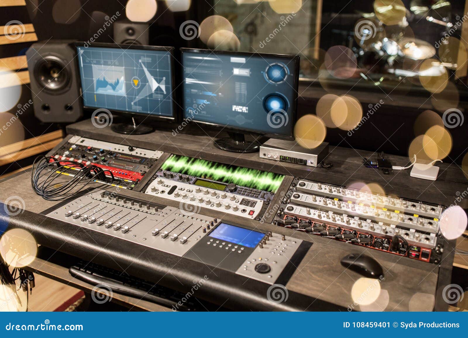 Music Mixing Console at Sound Recording Studio Stock Image - Image of ...