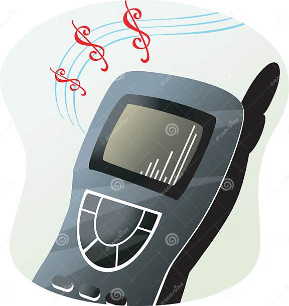 Music and mobilephone stock vector. Illustration of phone - 3696029