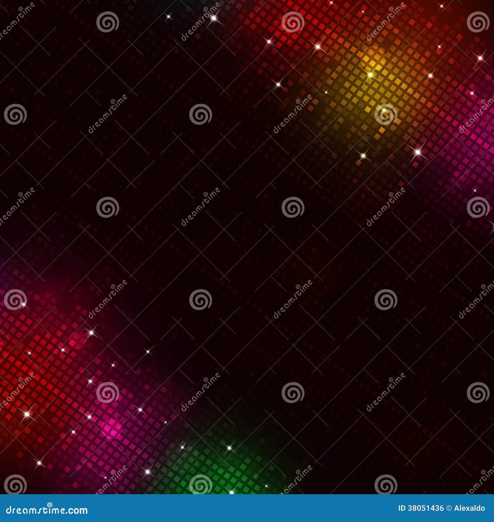 Music Multicolor Disco Lights Stock Illustration - Illustration of ...