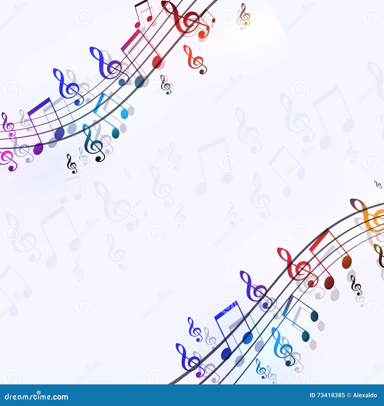 Music Multicolor Notes stock illustration. Illustration of dance - 73418385