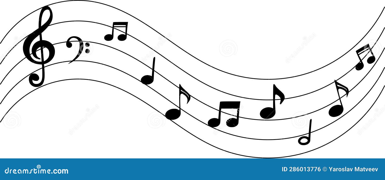 Music. Musical notes stock vector. Illustration of graphics - 286013776