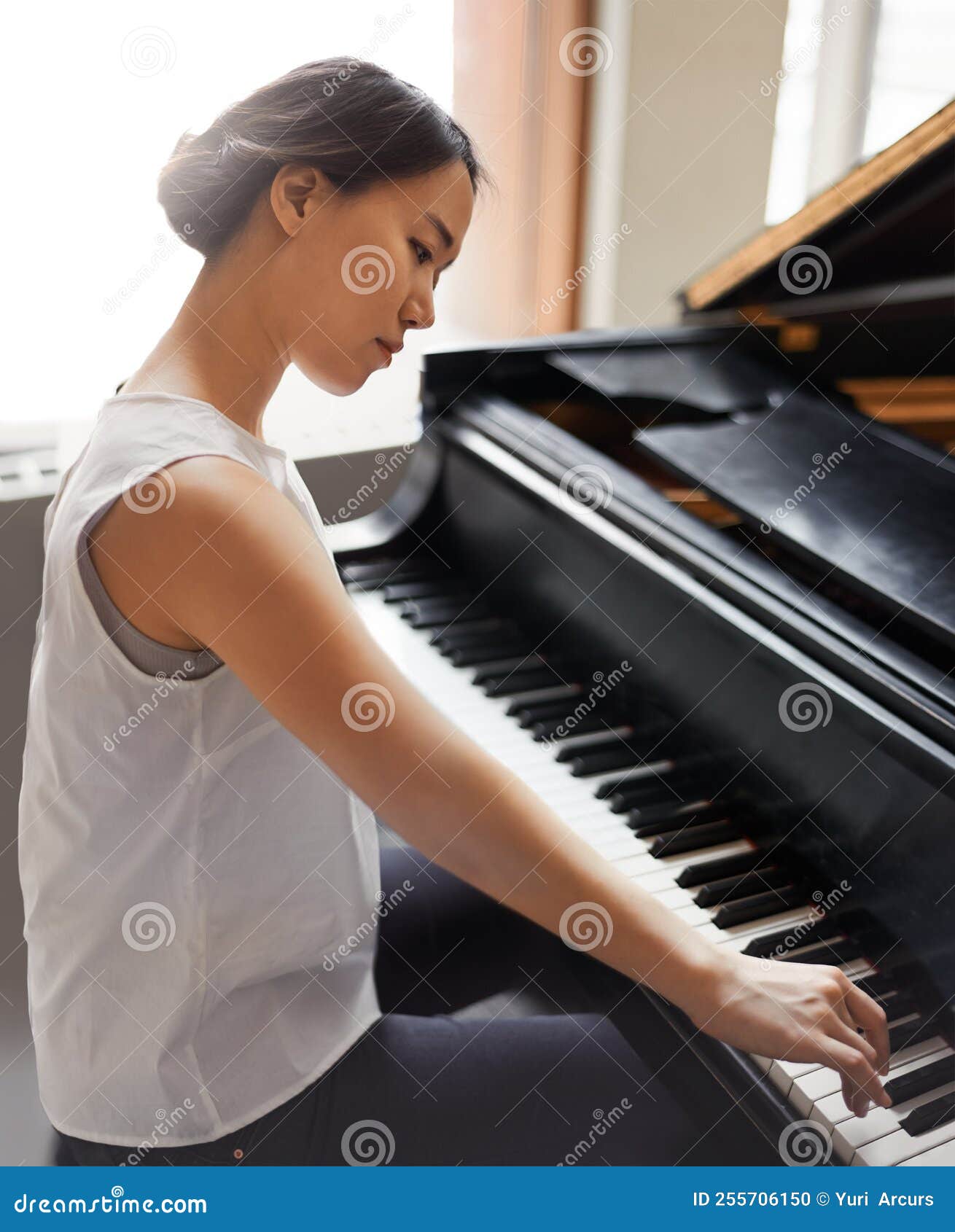 Music is My Release. Pianist Playing the Piano. Stock Photo - Image of ...