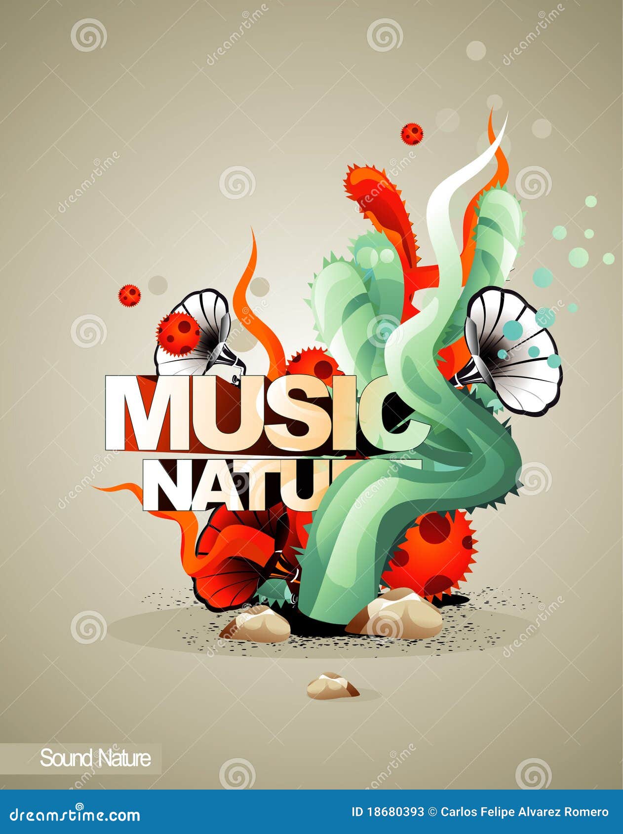 Music nature illustration stock vector. Illustration of composition ...