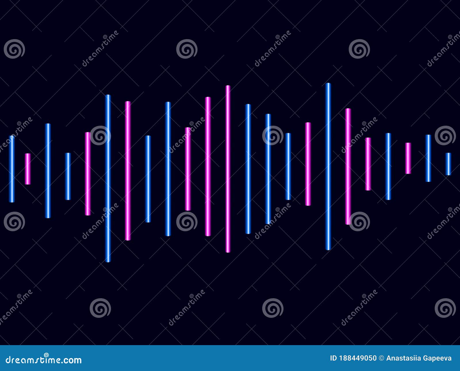 Music Neon Equalizer. Vector Stock Illustration for Poster Stock Vector ...