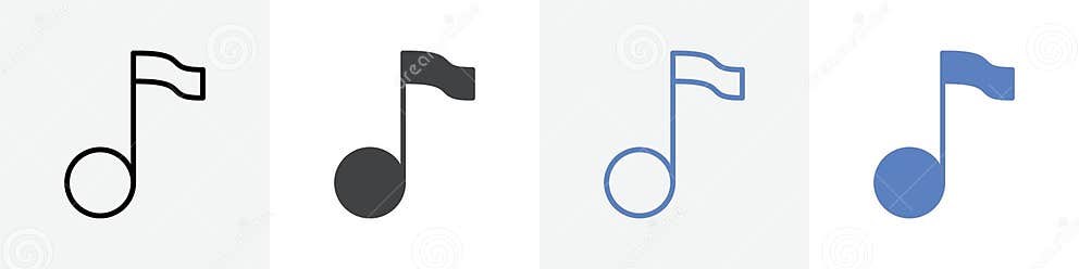 Music Node Icon Vector Set Use for Web Ui or App Stock Vector ...