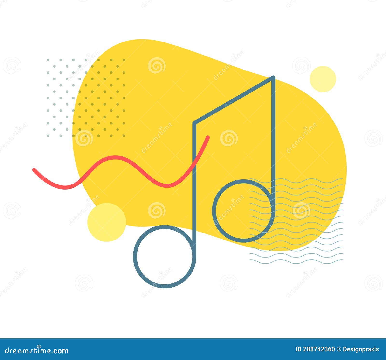 Music Note - Abstract Composition Stock Illustration - Illustration of ...