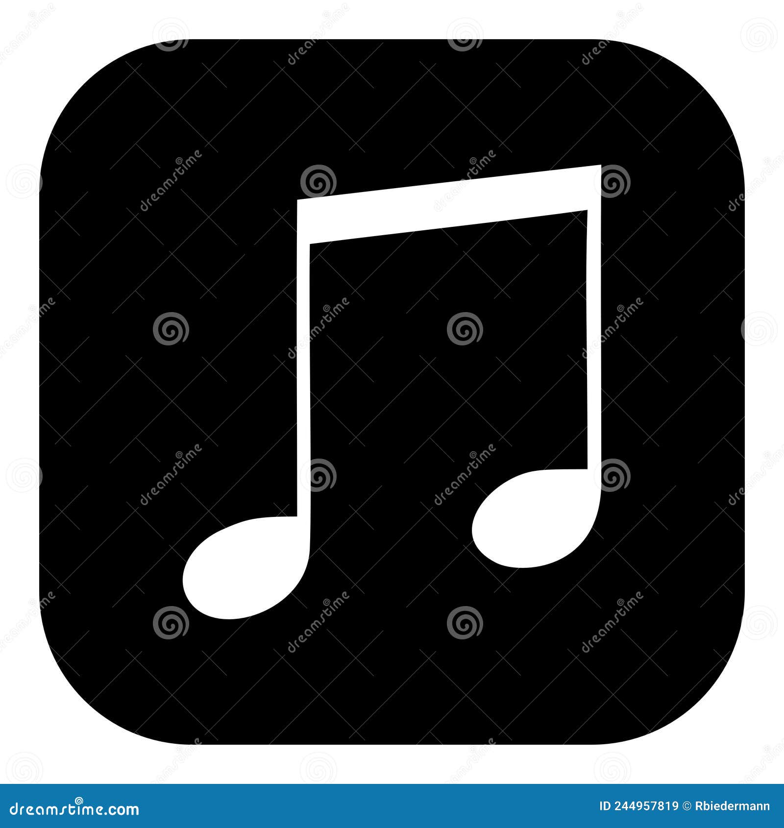 Music note and app icon stock vector. Illustration of note - 244957819