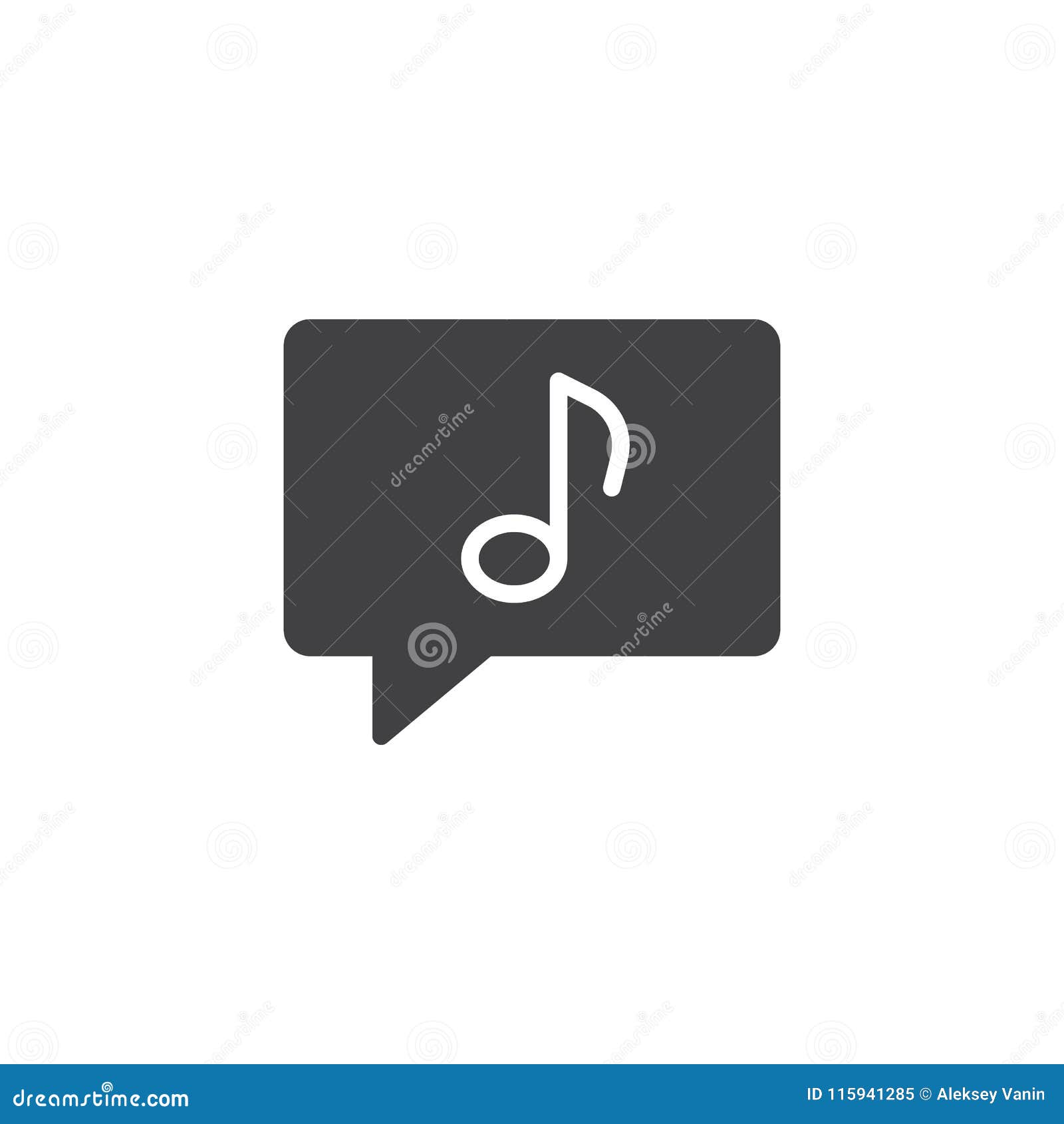 Music Note in Bubble Vector Icon Stock Vector - Illustration of ...
