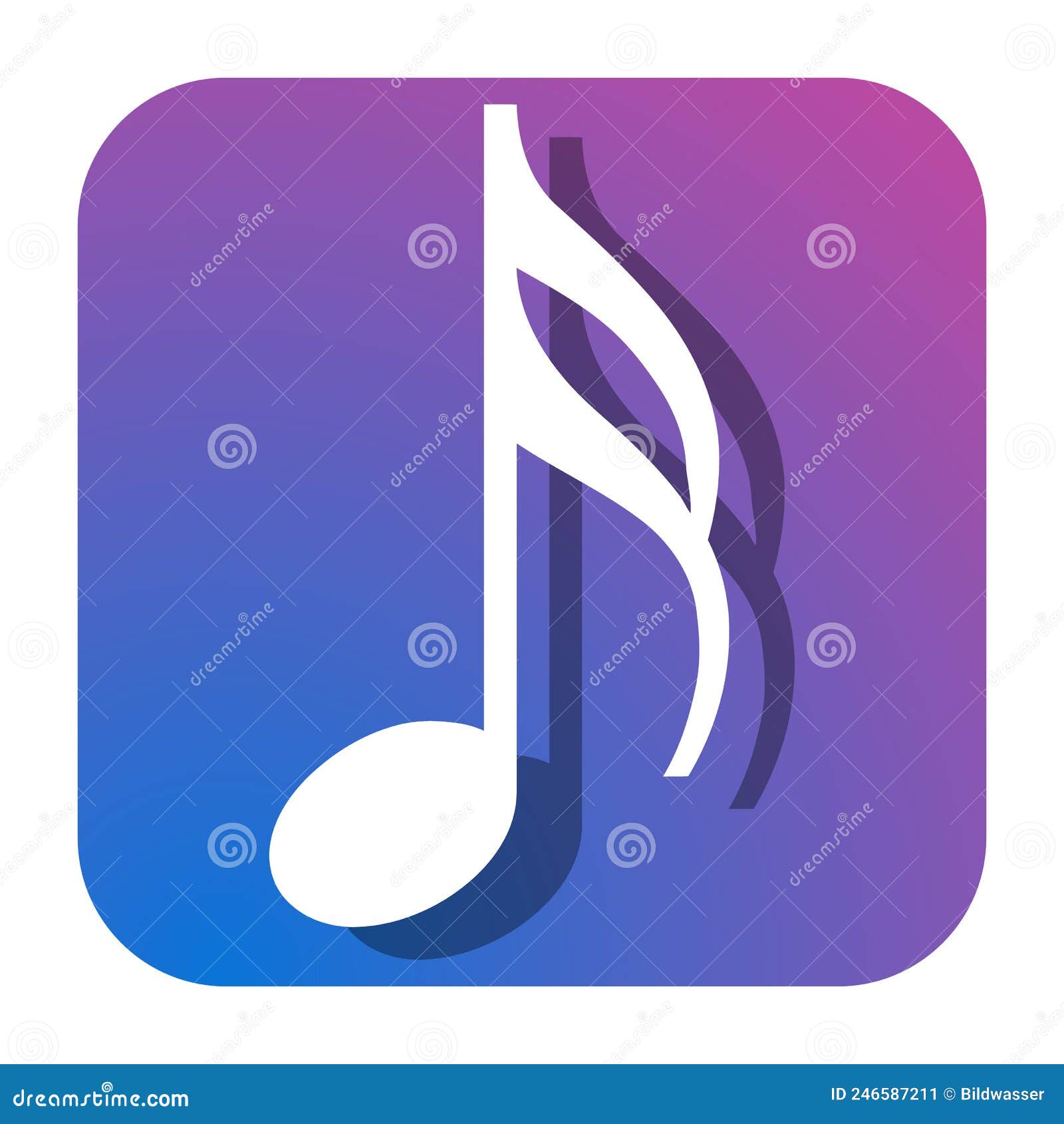 Music Note Button. Modern Design Stock Vector - Illustration of icon ...
