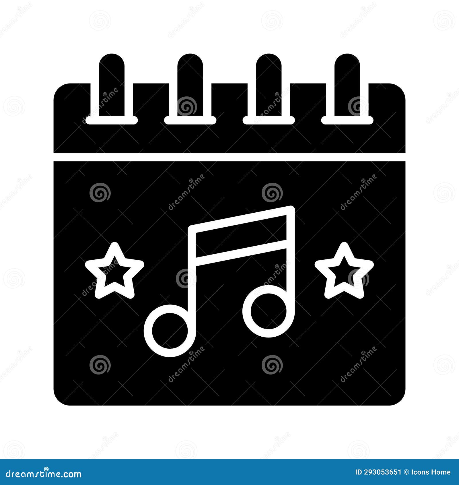 Music Note on Calendar, Concept Vector of Music Concert Stock Vector ...