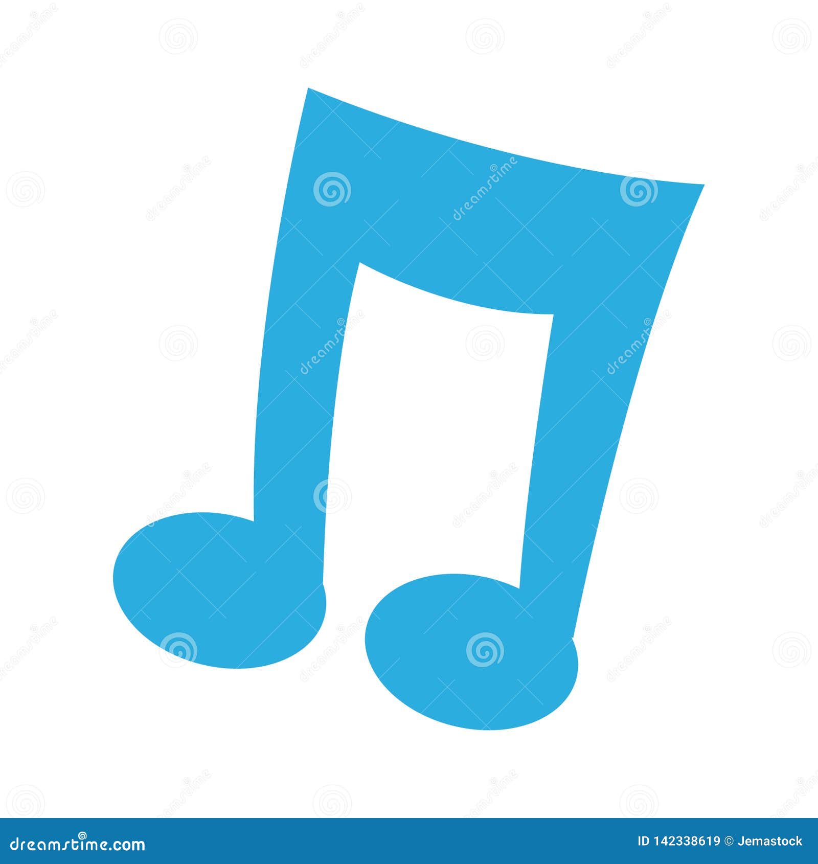 Music note cartoon symbol stock vector. Illustration of audio - 142338619