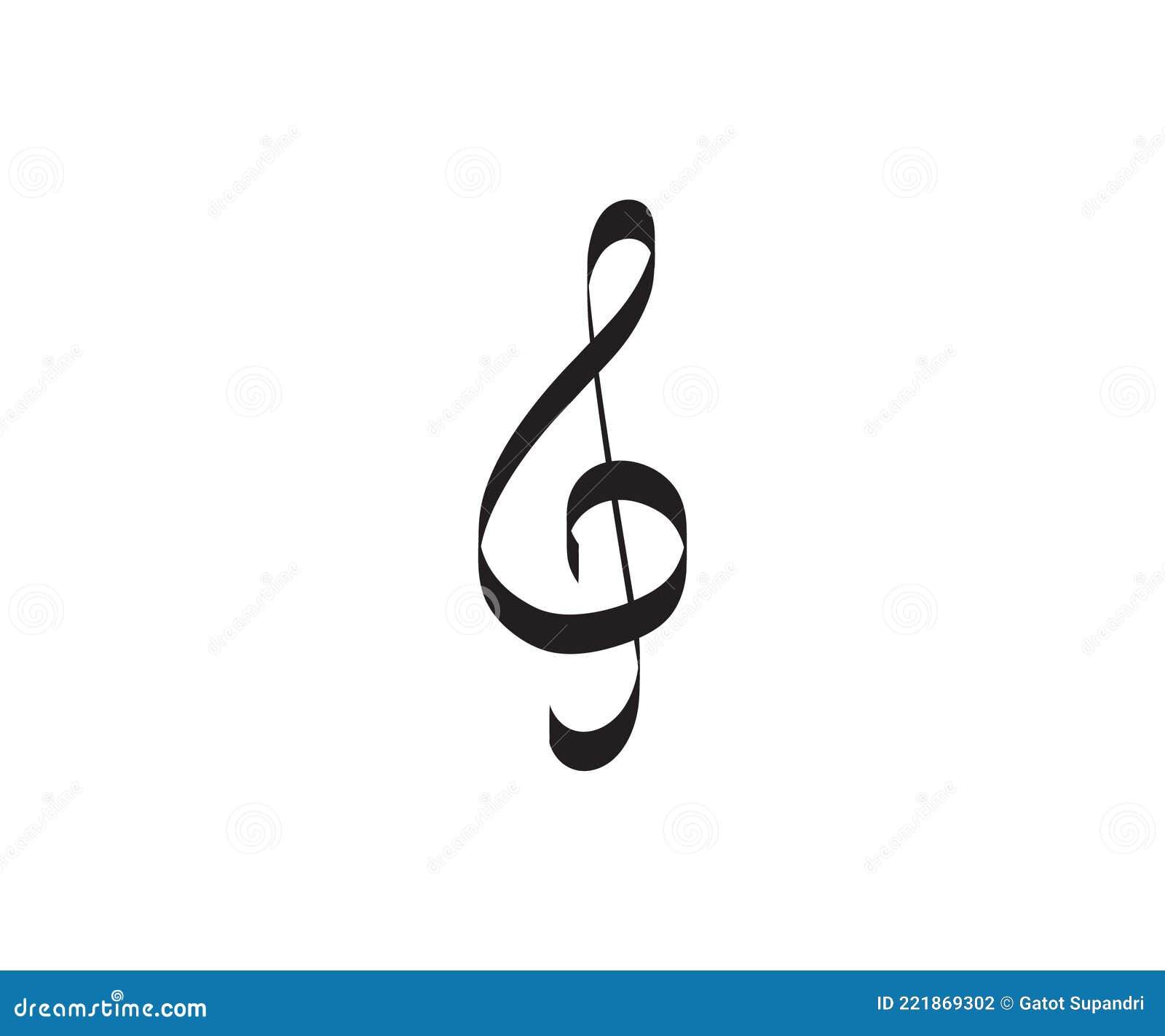 Music Note Clef Icon Vector Logo Design Template Stock Vector ...