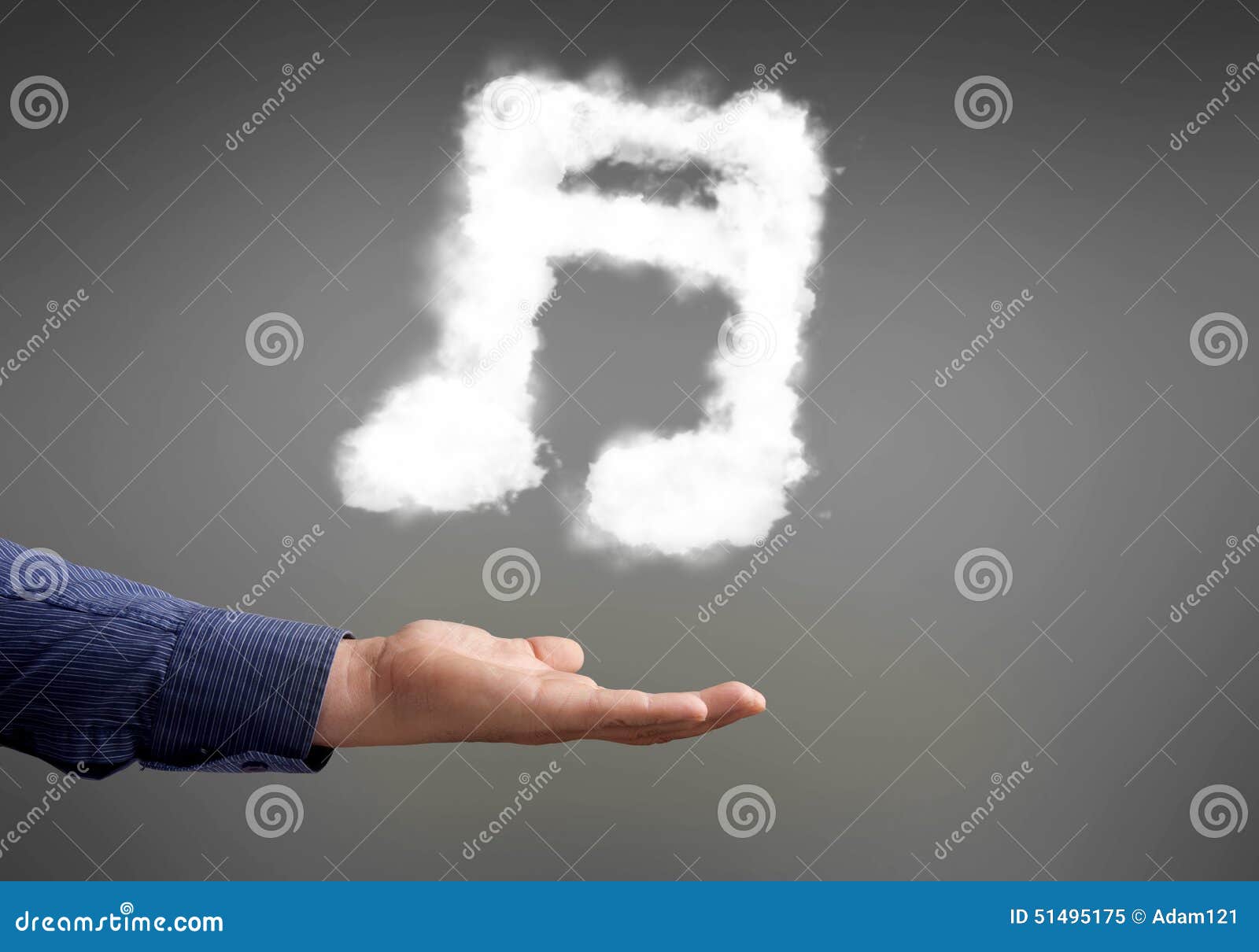 Music note from cloud stock image. Image of note, icon - 51495175