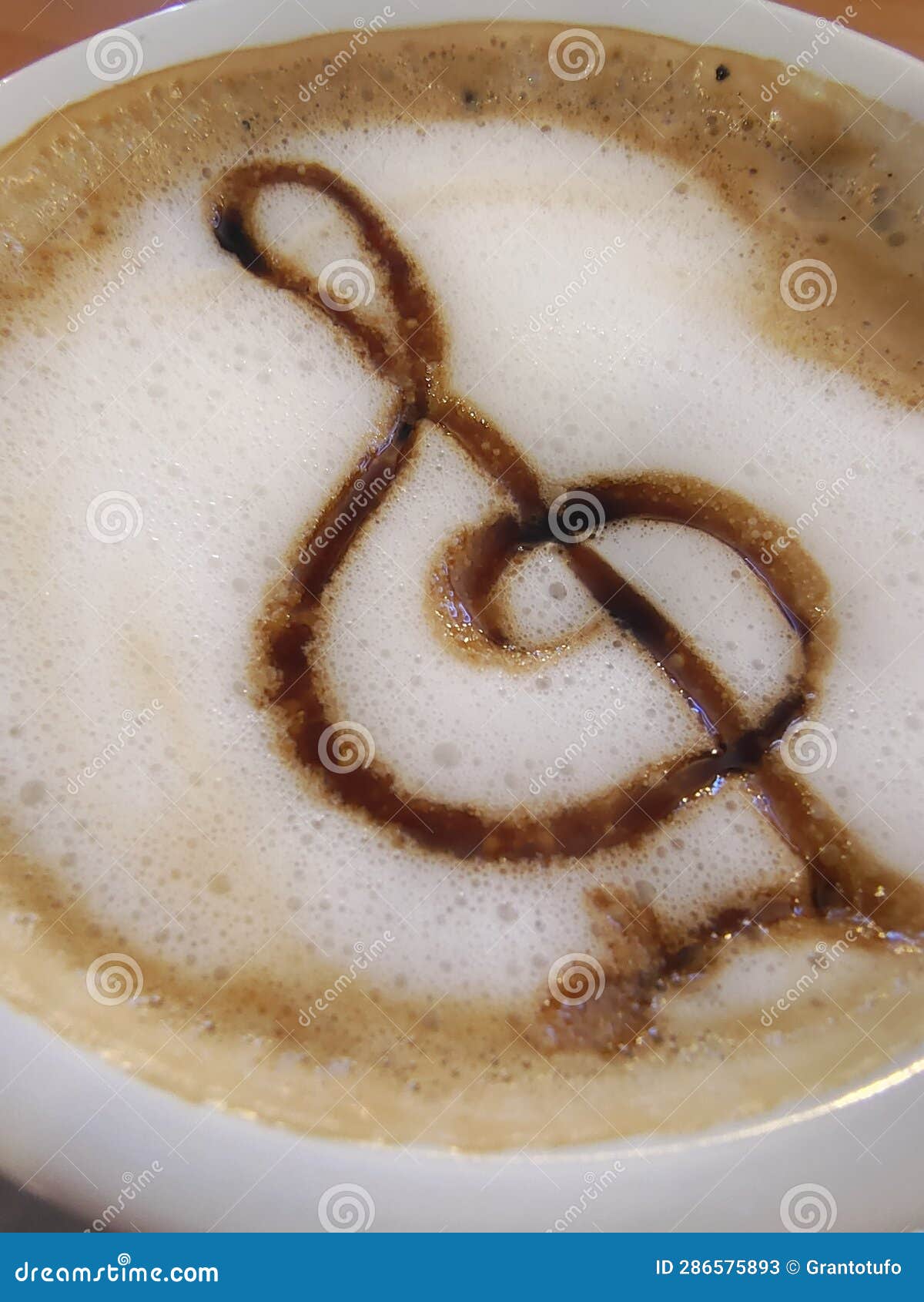 Music note in a coffee cup stock image. Image of beverage - 286575893