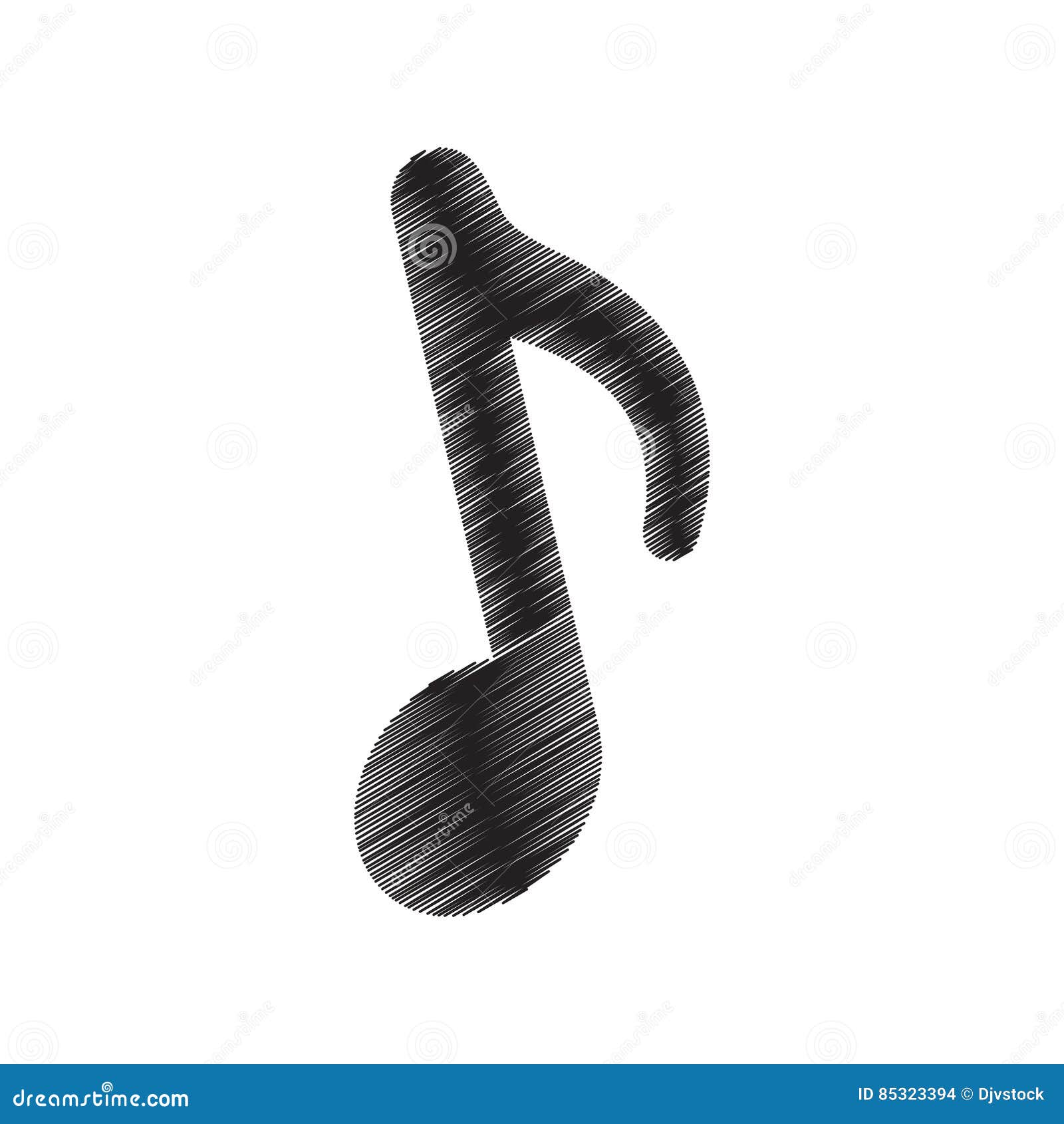 Music Note Composite Creative Draw Pictogram Stock Illustration ...