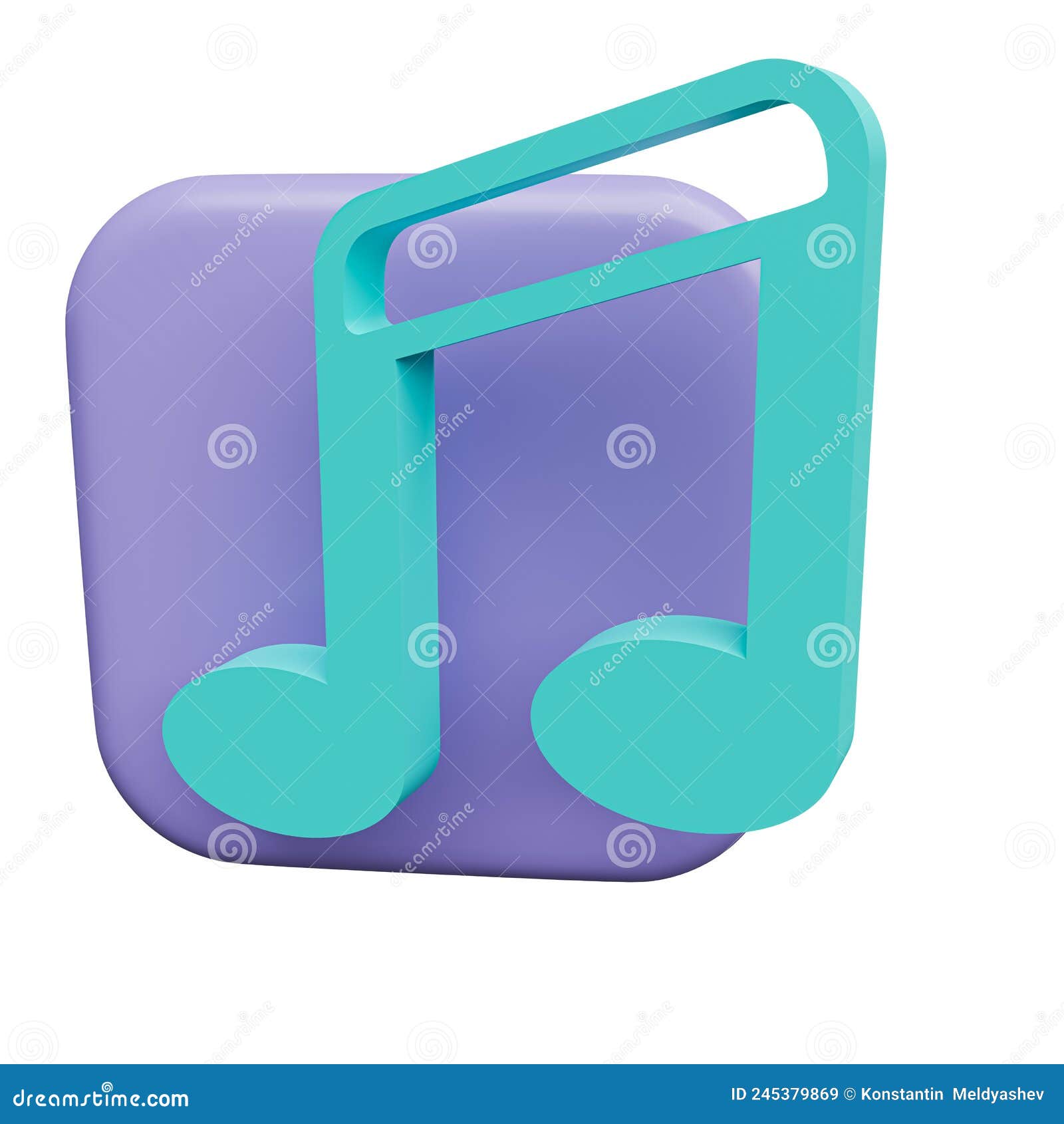 Music Note 3d Icon Render Illustration Stock Illustration ...