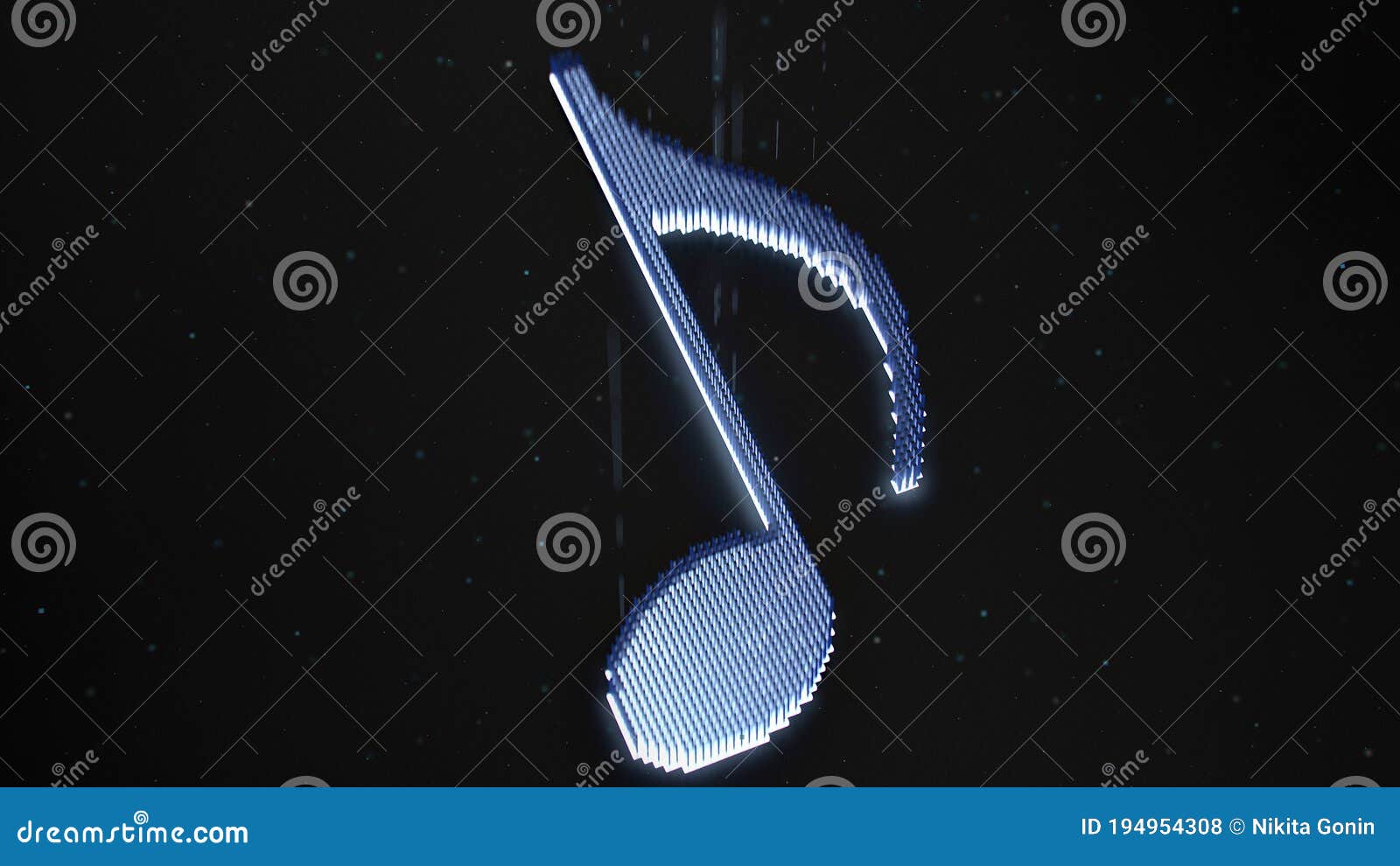 Music Note 3D Render Illustration Stock Illustration - Illustration of ...