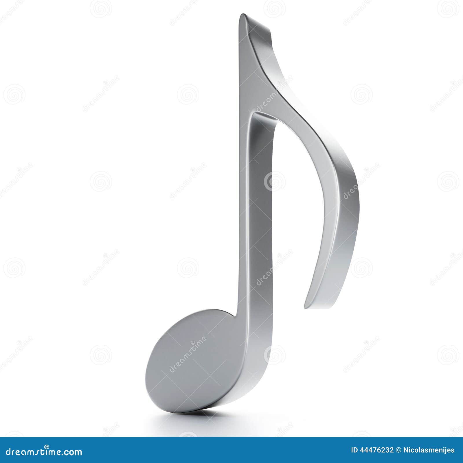 Music Note 3D. on White Background Stock Illustration - Illustration of ...
