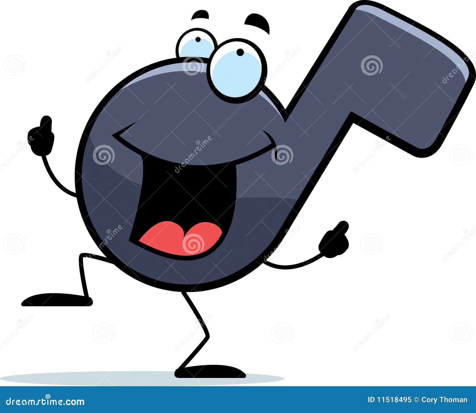 Music Note Dancing stock vector. Illustration of smiling - 11518495