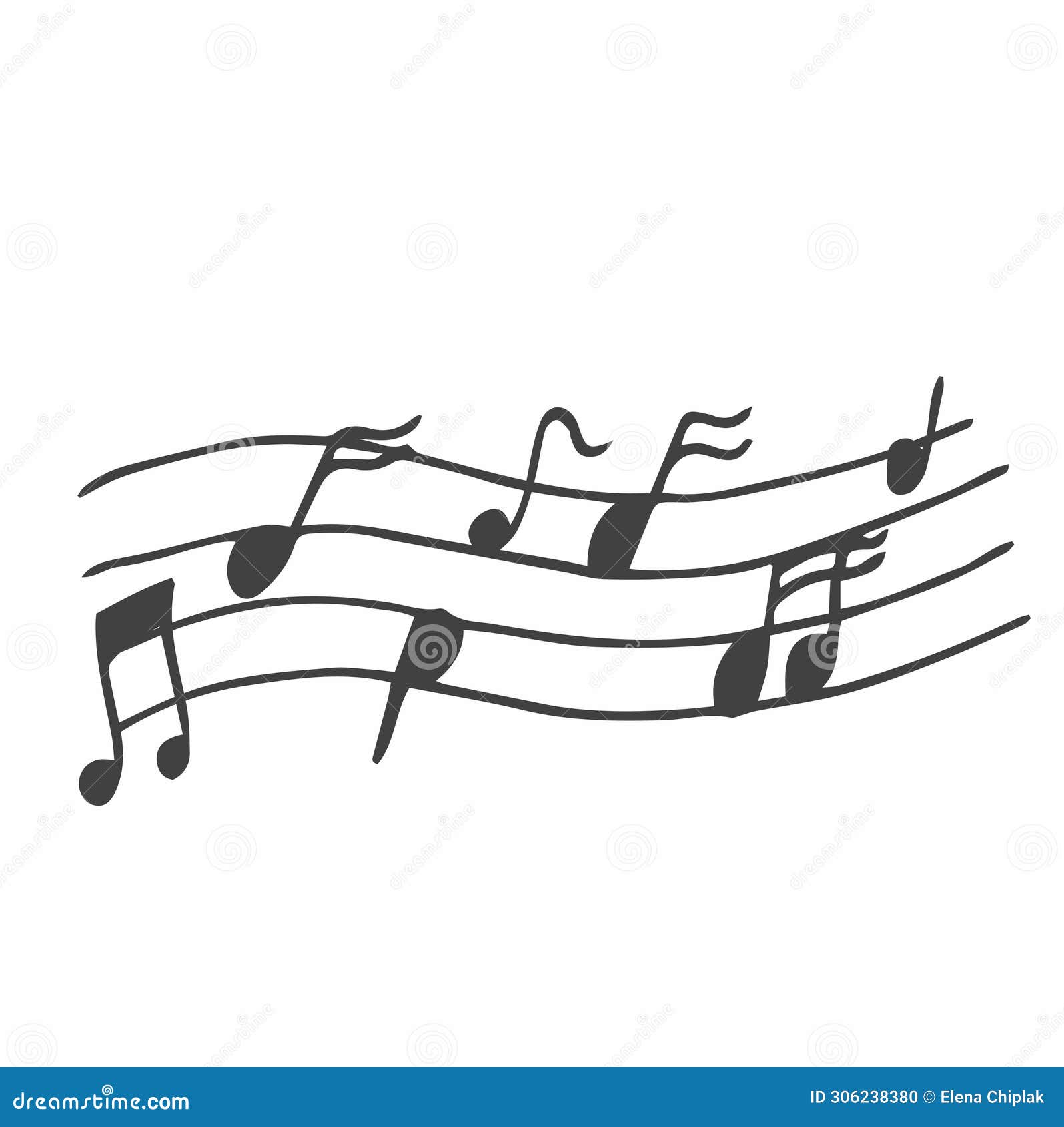 Music Note Design Element in Doodle Style Stock Illustration ... Music Note Design Element in Doodle Style Stock Illustration ...