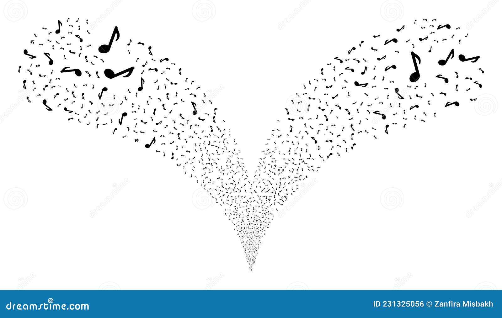 Music Note Double Firework Explosion Stock Vector - Illustration of ...