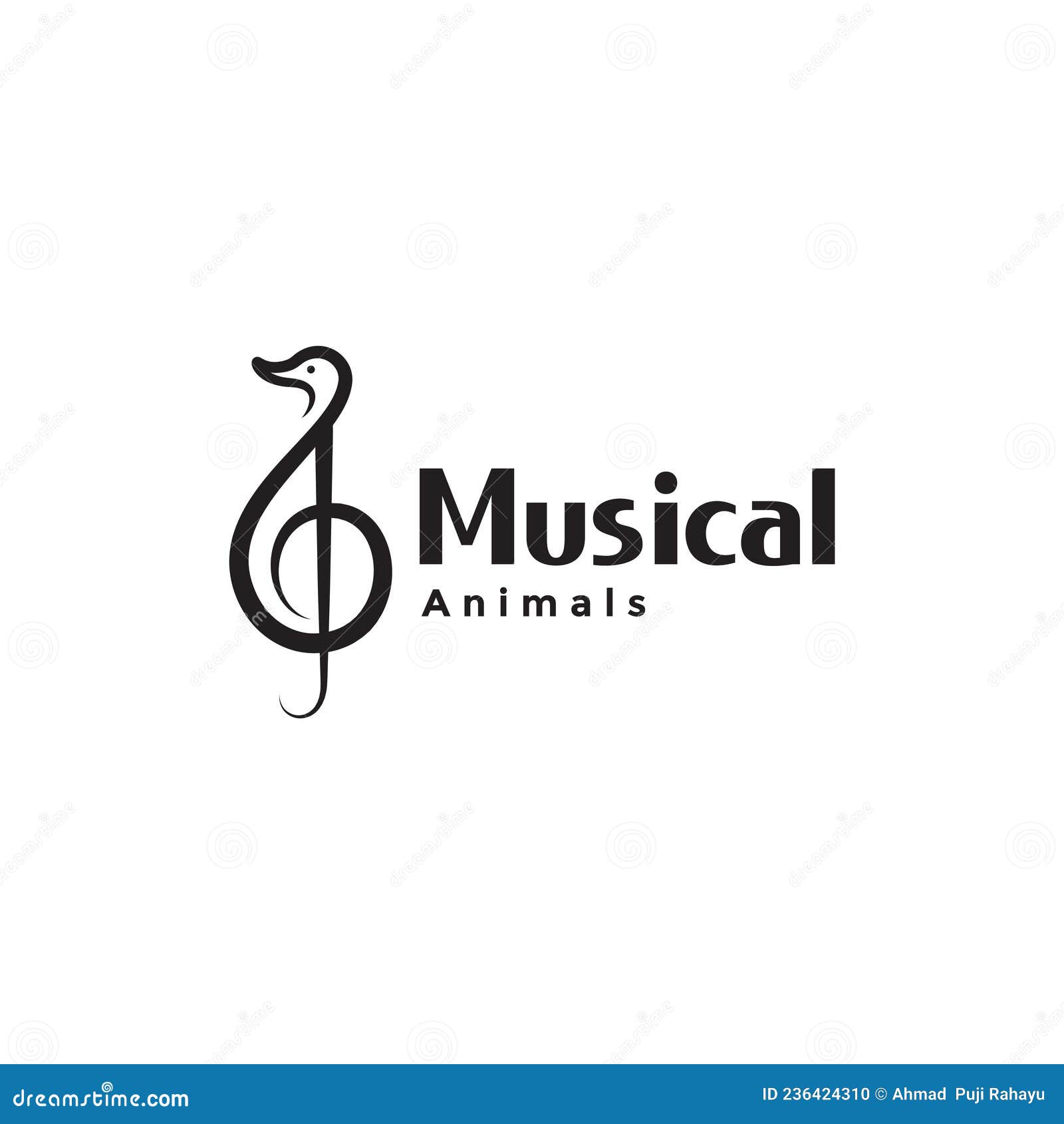 Music Note with Duck Shape Logo Symbol Icon Vector Graphic Design ...